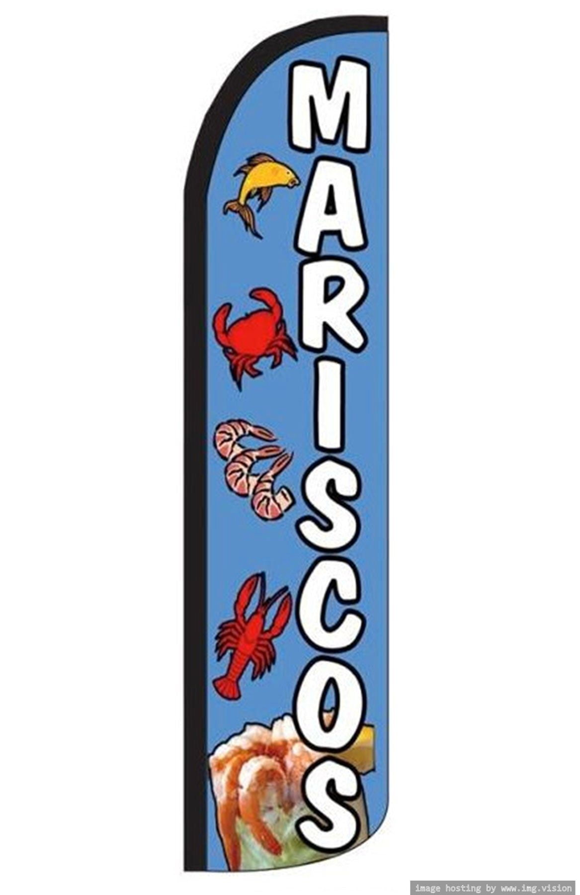 Mariscos Windless flag Without Pole Advertisement /Business Flags ...