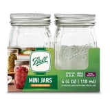 Ball Glass Mini Storage Jar, Quarter Pint Size, 4 OZ (4CT) (Pack of 2 ...