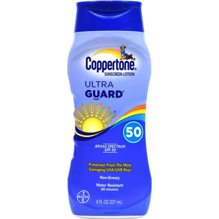 Coppertone Ultra Guard Sunscreen Lotion SPF 50, 8 fl oz - Walmart.com