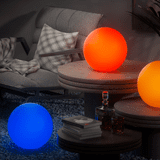 MoNiBloom LED Ball Light, 12 Inch Rechargeable & Remote Control Globe ...