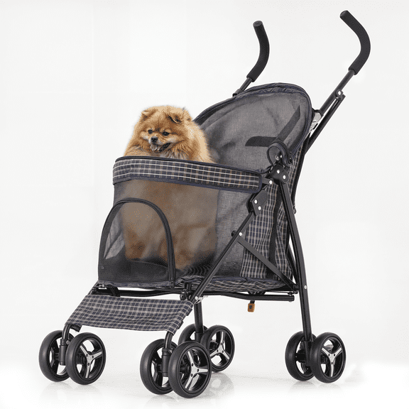 MoNiBloom Foldable Lightweight Dog Stroller for Small Medium Dogs, Pet ...