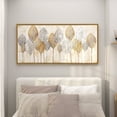 Cosmoliving by Cosmpolitan Contemporary Gold/Silver Leaves Canvas ...