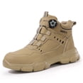 XQJ Steel Toe Boots for Men Lightweight High Top Safety Work Boots ...
