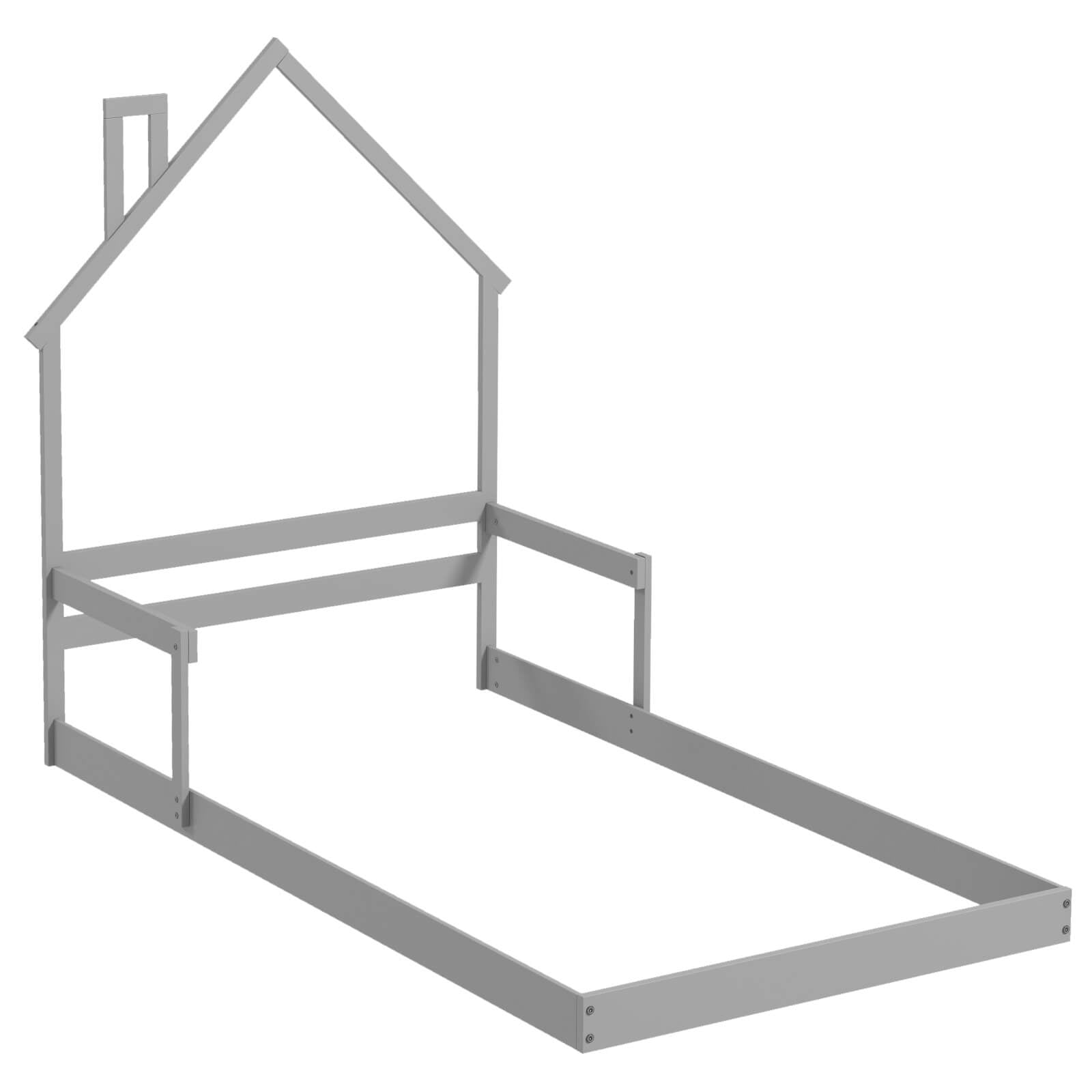 Click here for Costway Twin Size Floor Bed For Kids With Chimney... prices