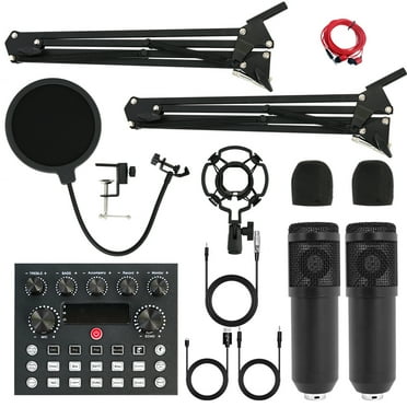 BM800 Full Podcast Mic Stand, Condenser Microphone Bundle, Live Sound ...
