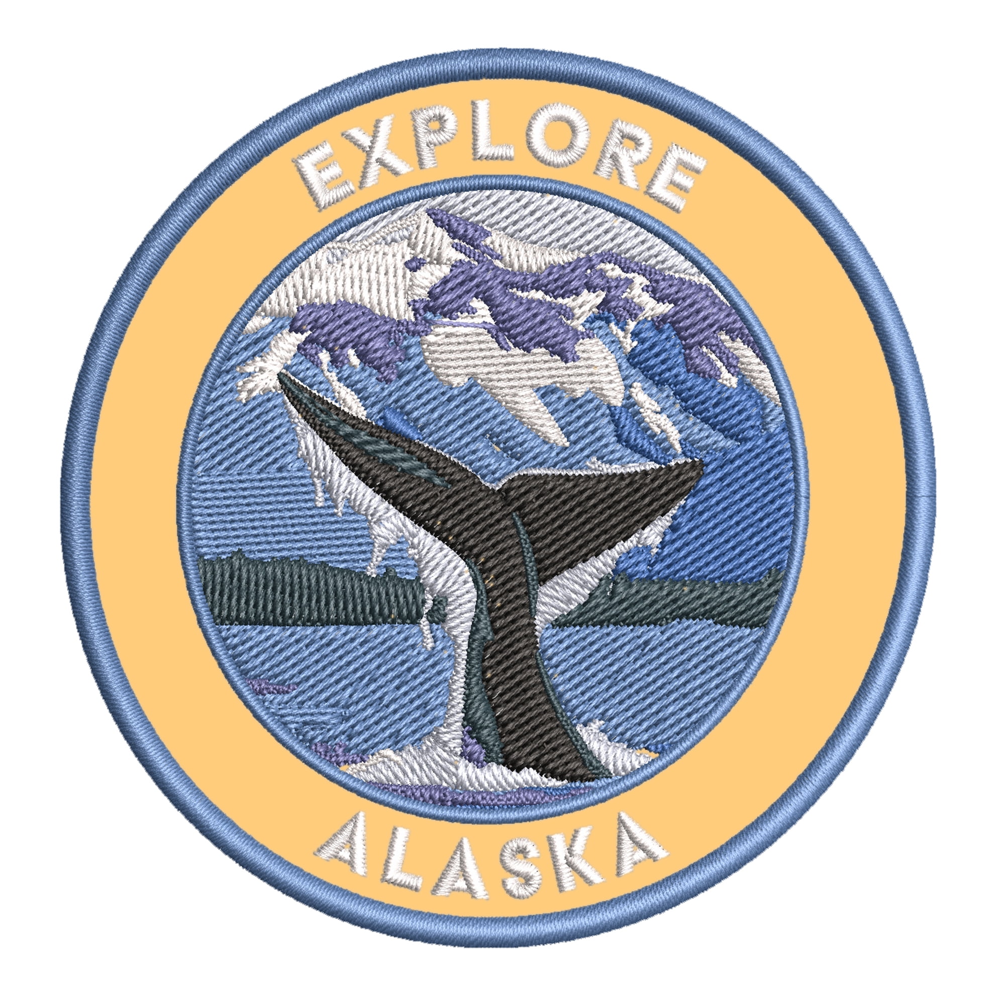 Explore! Alaska 3.5 Inch Iron Or Sew On Embroidered Fabric Badge Patch ...