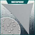 Royal Shade 11' x 15' x 18.6' Grey Triangle Waterproof Sun Shade Sail ...