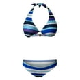 Entyinea Swimsuit Women 2 Piece Bandeau Bikini Set Halter Push Up
