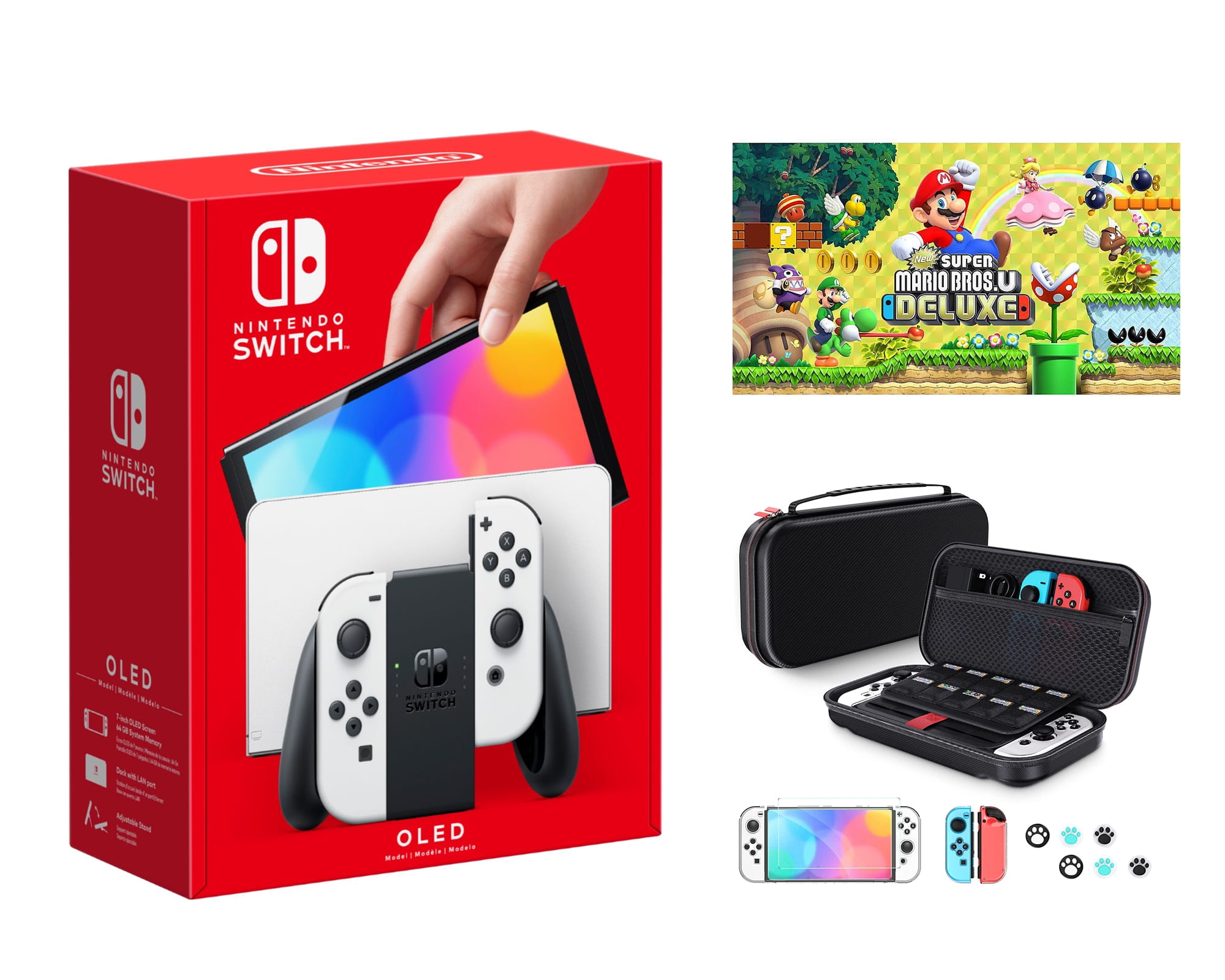 2023 Newest Nintendo Switch OLED Model White Joy-Cons Console, 32GB ...