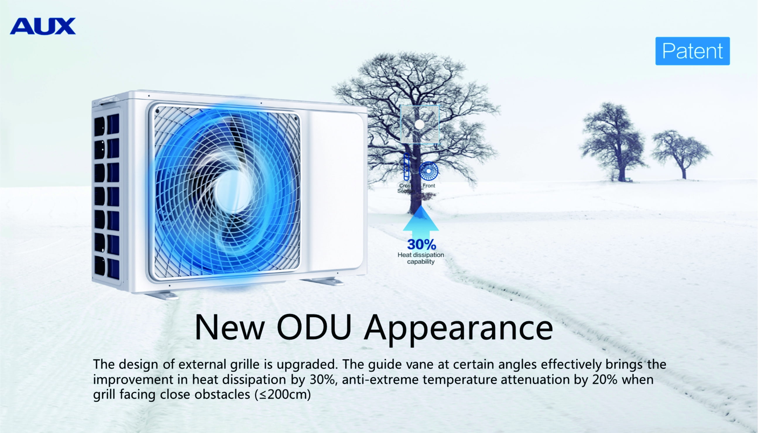 Buy AUX 12,000 BTU Ductless Mini Split Air Conditioner with WiFi,Heat ...