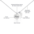 Forever In My Heart Mom Remembrance Necklace Angel Wing Charm ...