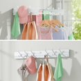 Wall-Mounted Collapsible Clothes Drying Rack with 6 Towel Hooks and 5 ...