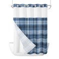 No Hook Shower Curtain with Snap in Fabric Liner Set Country Linen ...