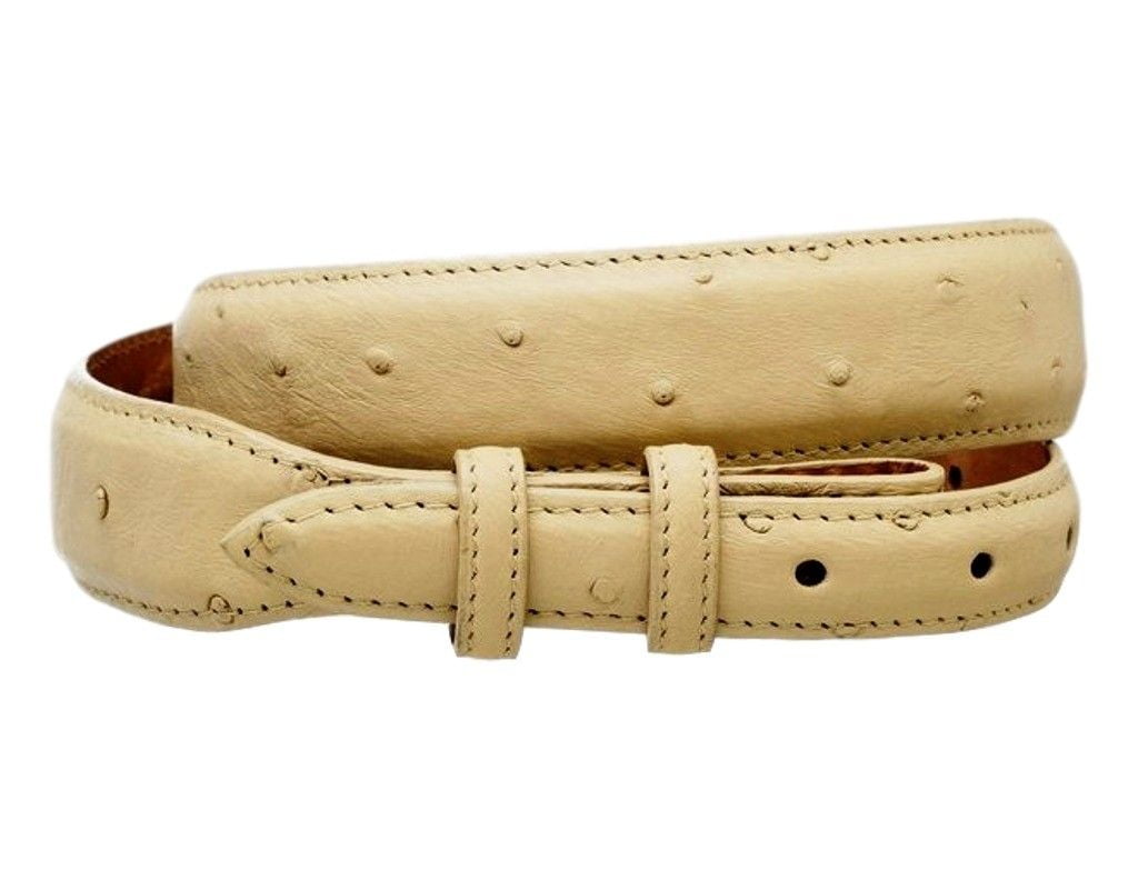 Ferrini Belt Mens Full Quill Ostrich Leather Lined Tapered BA2 ...