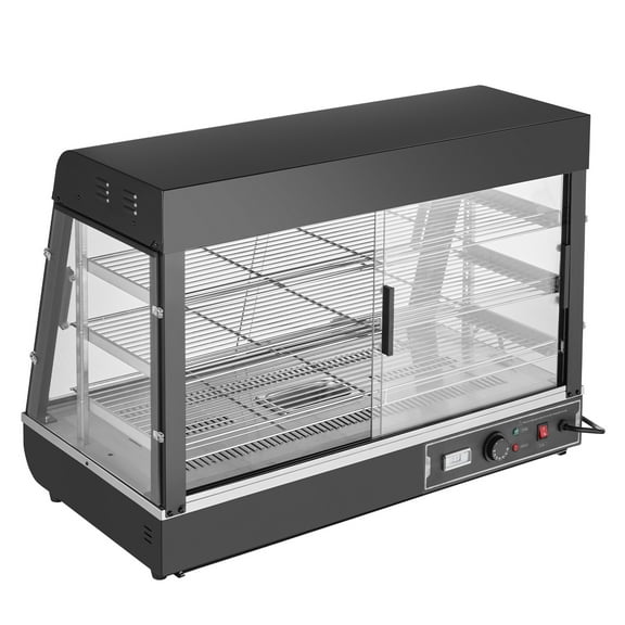 KFFKFF Dual-Level Professional Food Heating Showcase, 850W Culinary ...