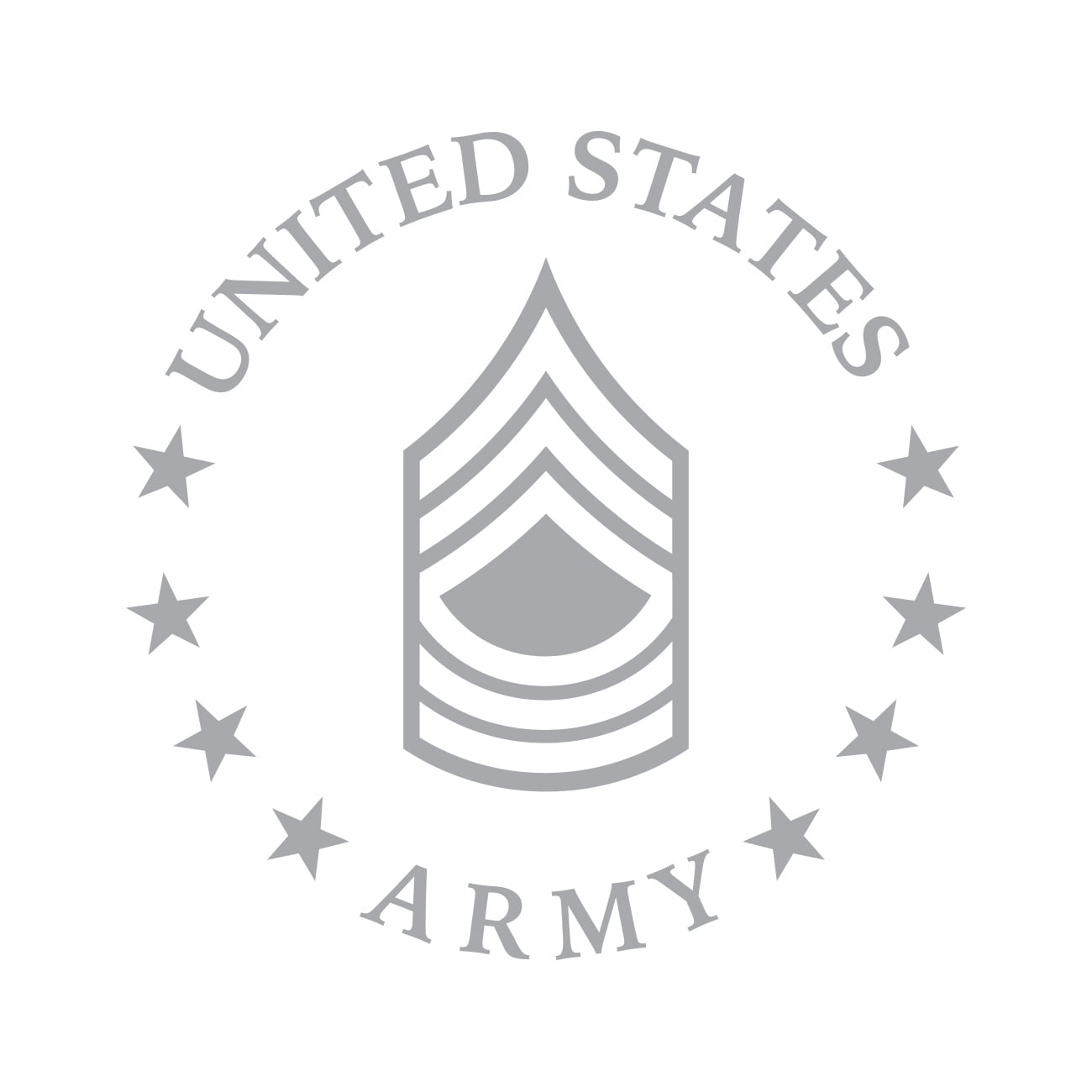 E-8 Master Sergeant US Army Rank Sticker Decal Die Cut - Self Adhesive ...