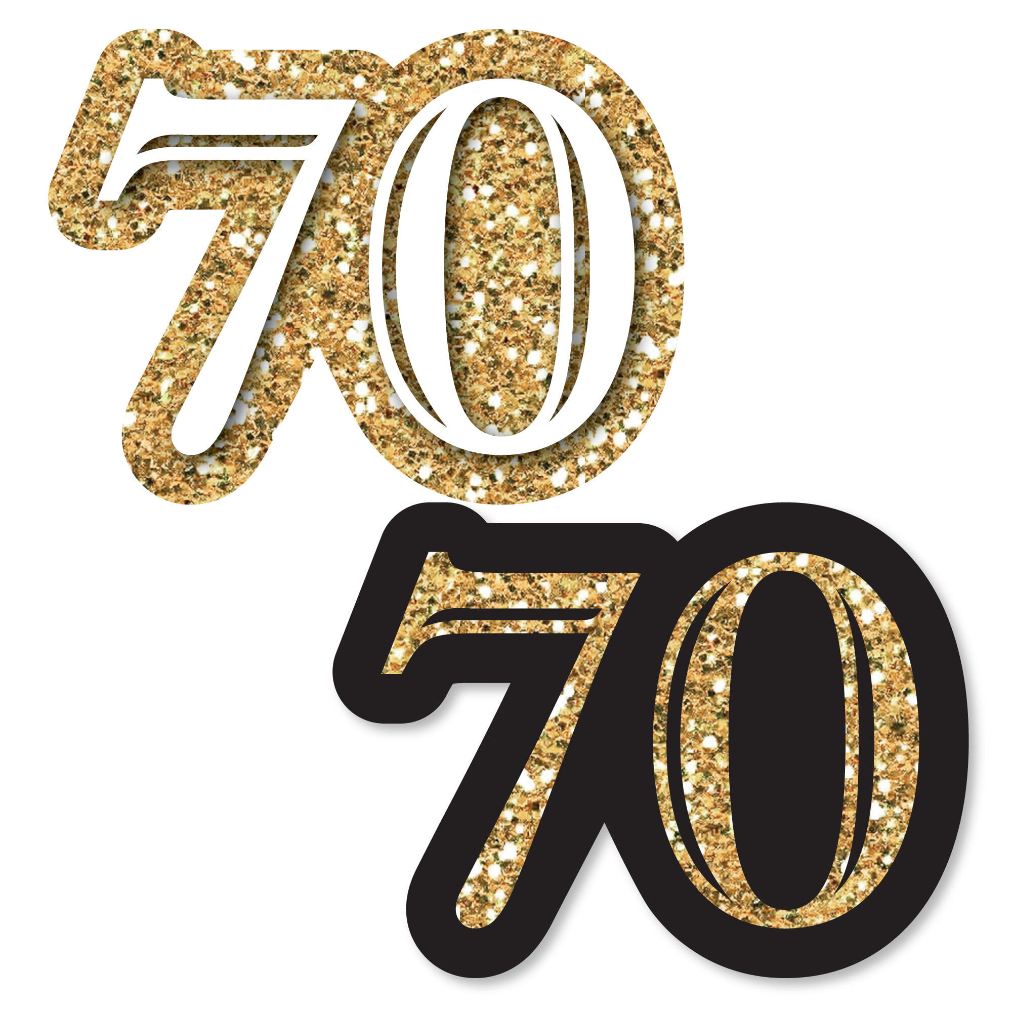 Adult 70th Birthday Gold DIY Shaped Birthday Party Cut Outs 24 adult-70th-birthday-gold-diy-shaped-birthday-party-cut-outs-24