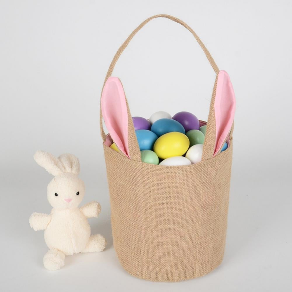 Easter Egg Hunt Basket Bag - Bunny Rabbit Ear Design - Easter Basket ...