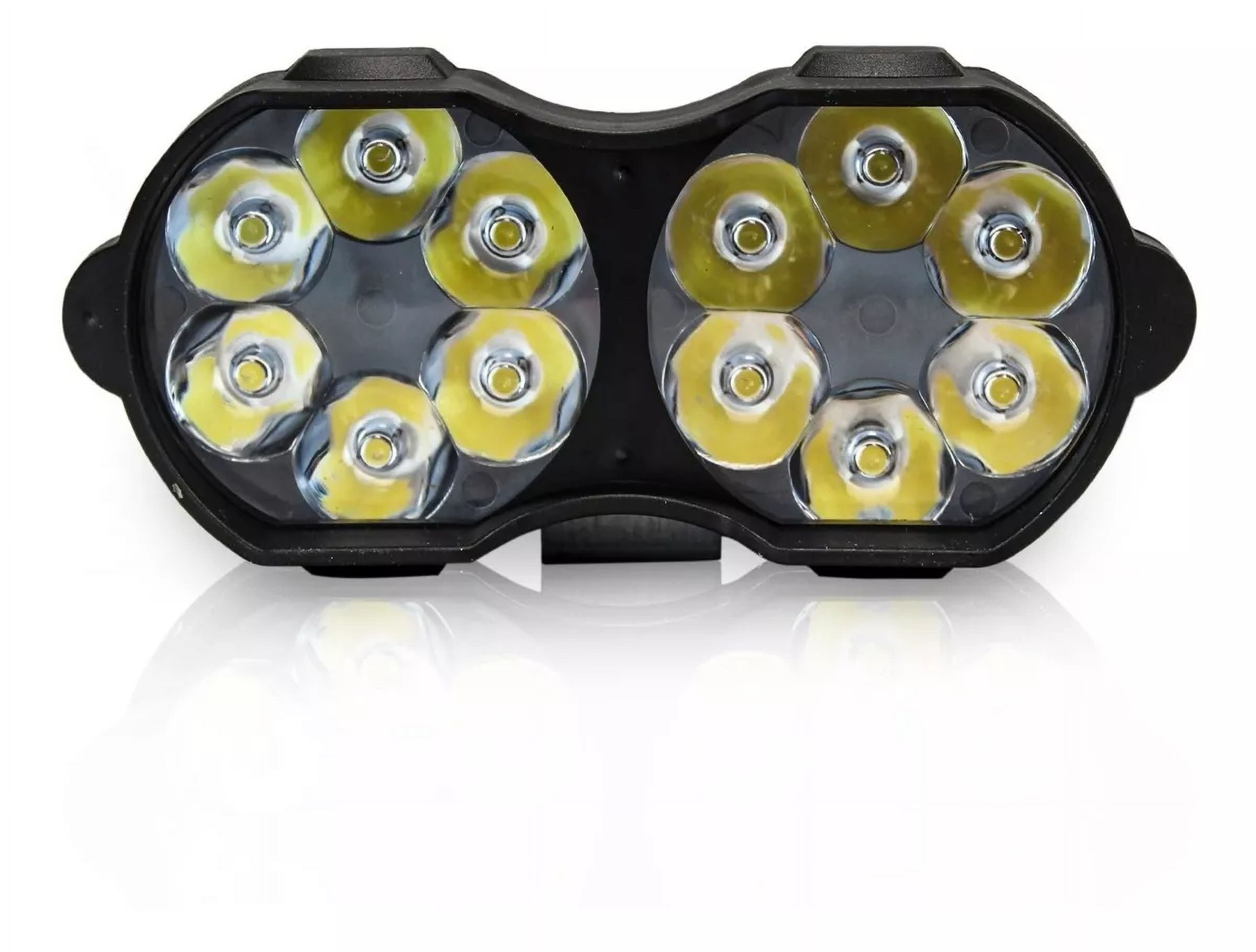 Faro 12 Led Redondo Doble Gemelo Moto Con Estrobo 10 Piezas | Walmart ...