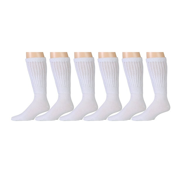 Slouch Socks for Men, Extra Slouch Cotton Boot Socks (10-13) (6 Pairs ...