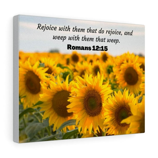 Scripture Walls Rejoice With Them Romans 12:15 Sunflower Bible Verse ...