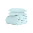 Comfort Canopy - 3 Piece Light Blue Puffed Chevron Patterned Duvet ...