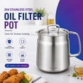 304 Stainless Steel Oil Filter Pot with Fine Mesh Filter and Frying ...