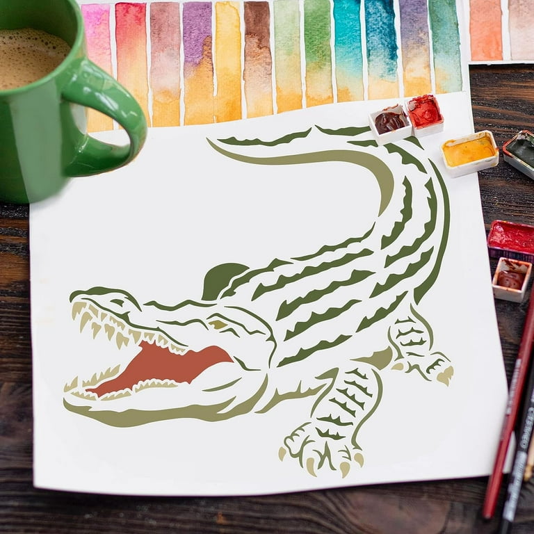 Alligator Wall Stencil