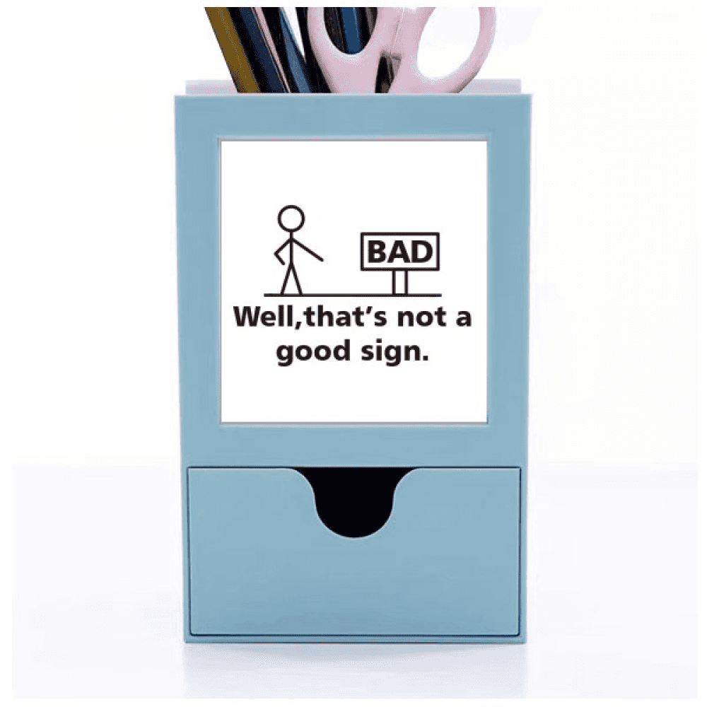 Sign Road Human Indication Desk Supplies Organizer Pen Holder Card ...
