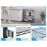 3 Tier Shelf Organizer for Kitchen, 450lbs Capacity Height Adjustable ...