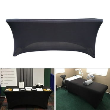 6' ft Fitted Polyester Tablecloth OPEN BACK TableCover Trade show Booth ...