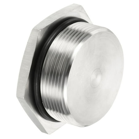 Uxcell M40x1.5 Male Plug Stainless Steel Thread Hex Head Socket Pipe ...