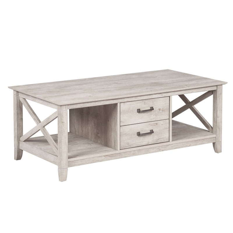 Saint Birch Honduras Washed Gray Coffee Table with 2-drawer - Walmart.com