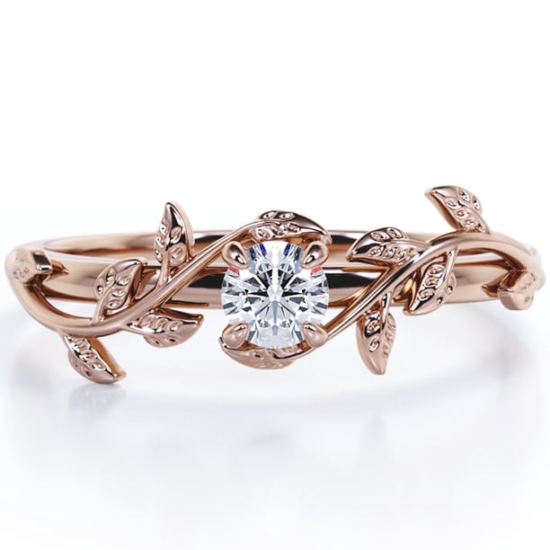 Leaf Inspired Engagement Rings