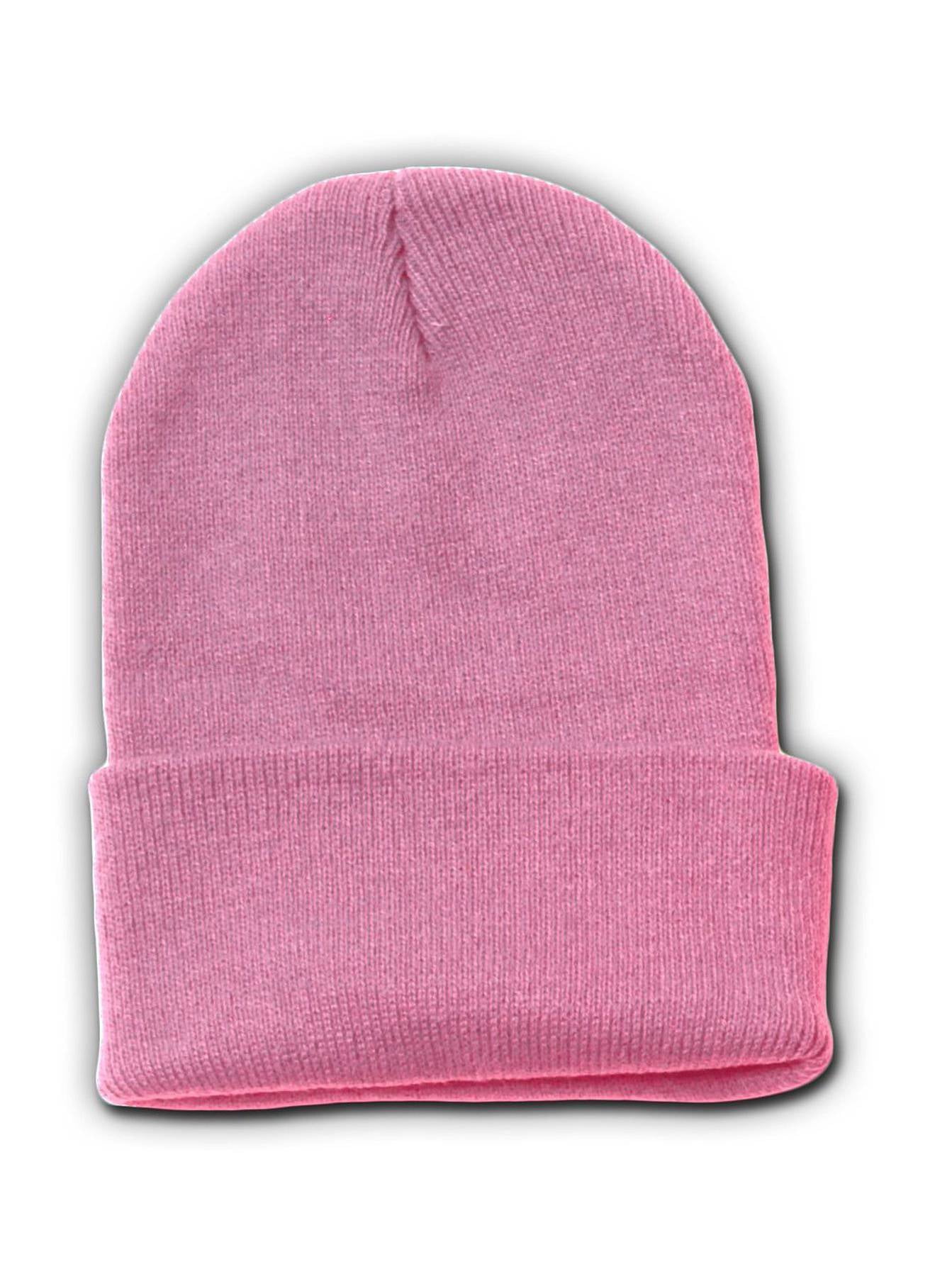 New Solid Winter Long Beanie - Light Pink 1pc - Walmart.com