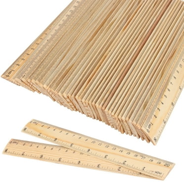 Uxcell 15cm 6 Inch Wood Rulers 2 Scale Office Measuring Wooden Rulers ...