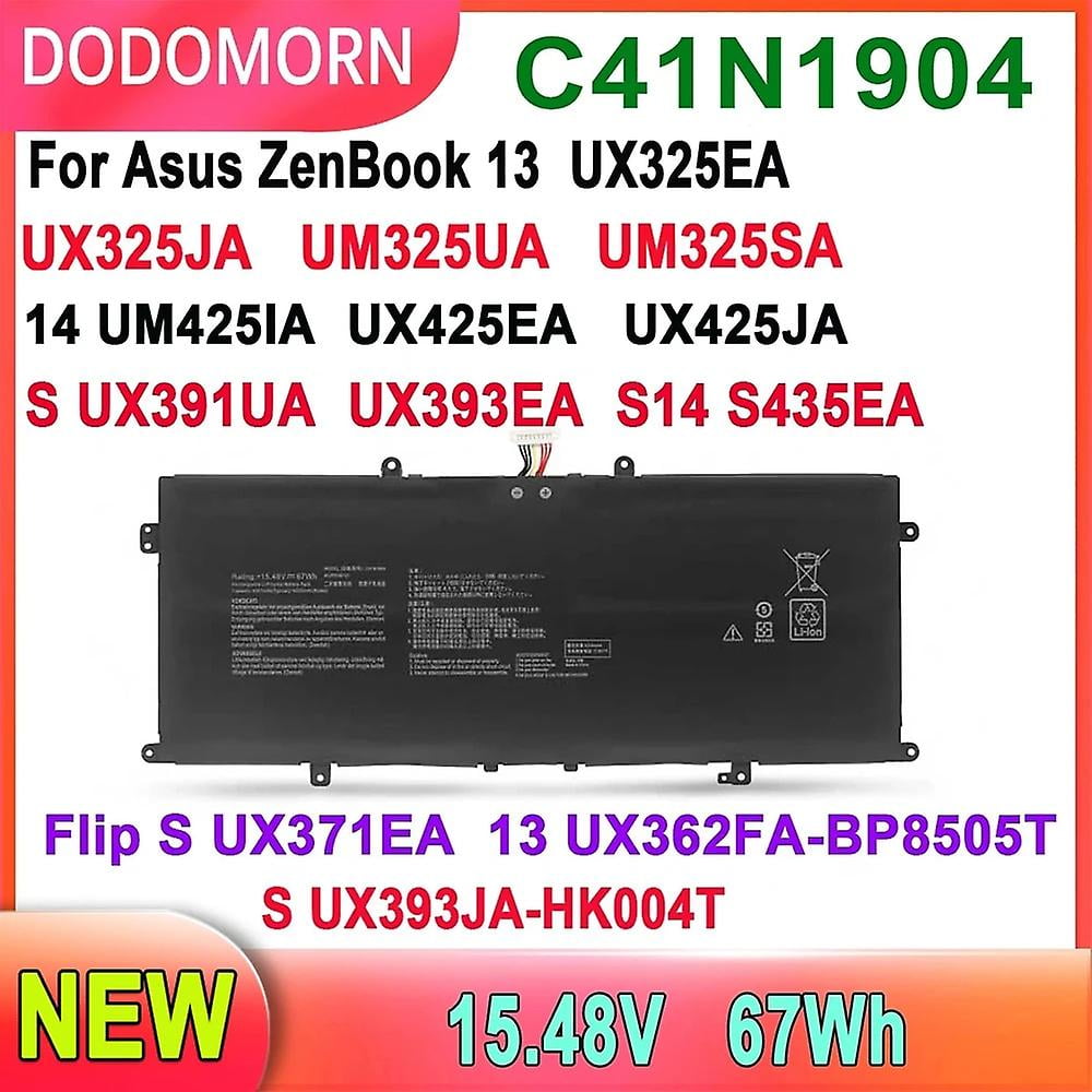 Laptop Battery DODOMORN New C41N1904 For ASUS ZenBook 14 UX425UA ...
