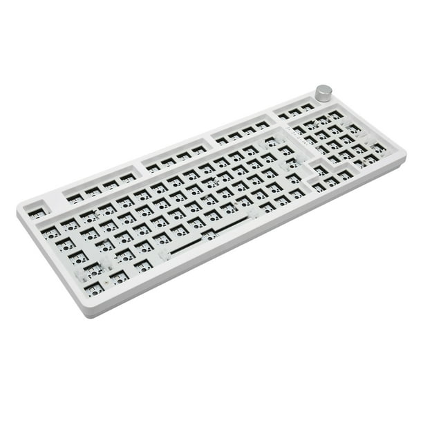 Customized Keyboard Kit, 3000mAh White 98 Keys Mechanical Keyboard Kit ...