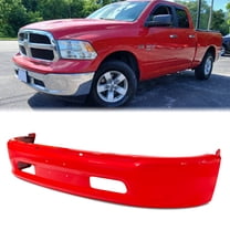 1PC Brilliant Black Steel Bumper for 2013-2018 RAM 1500 W/ Fog&W/O ...