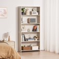 5-Tier Large Bookshelf, 71 Inch Tall Open Wooden Bookcase With ...