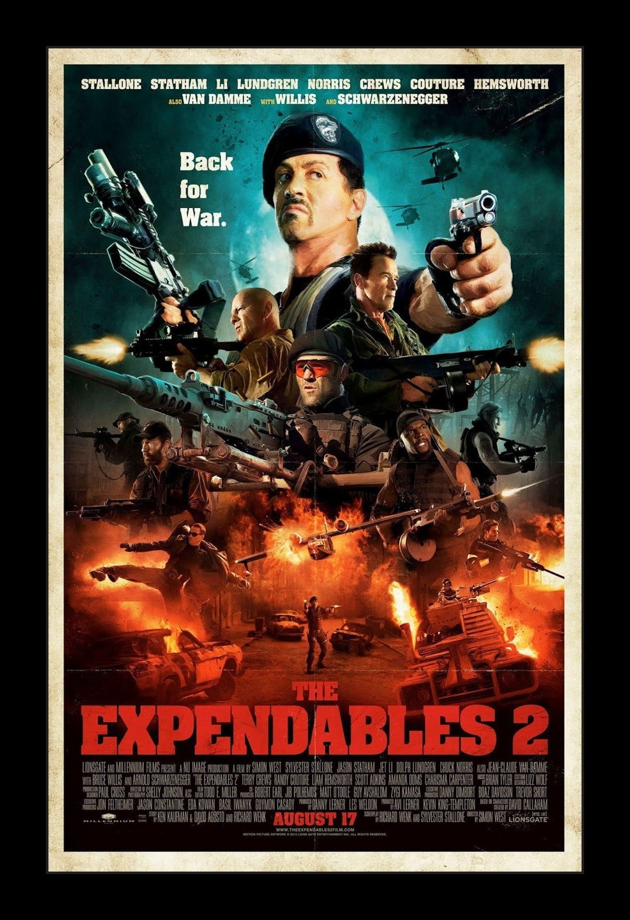 THE EXPENDABLES - 11x17 Framed Movie Poster - Walmart.com