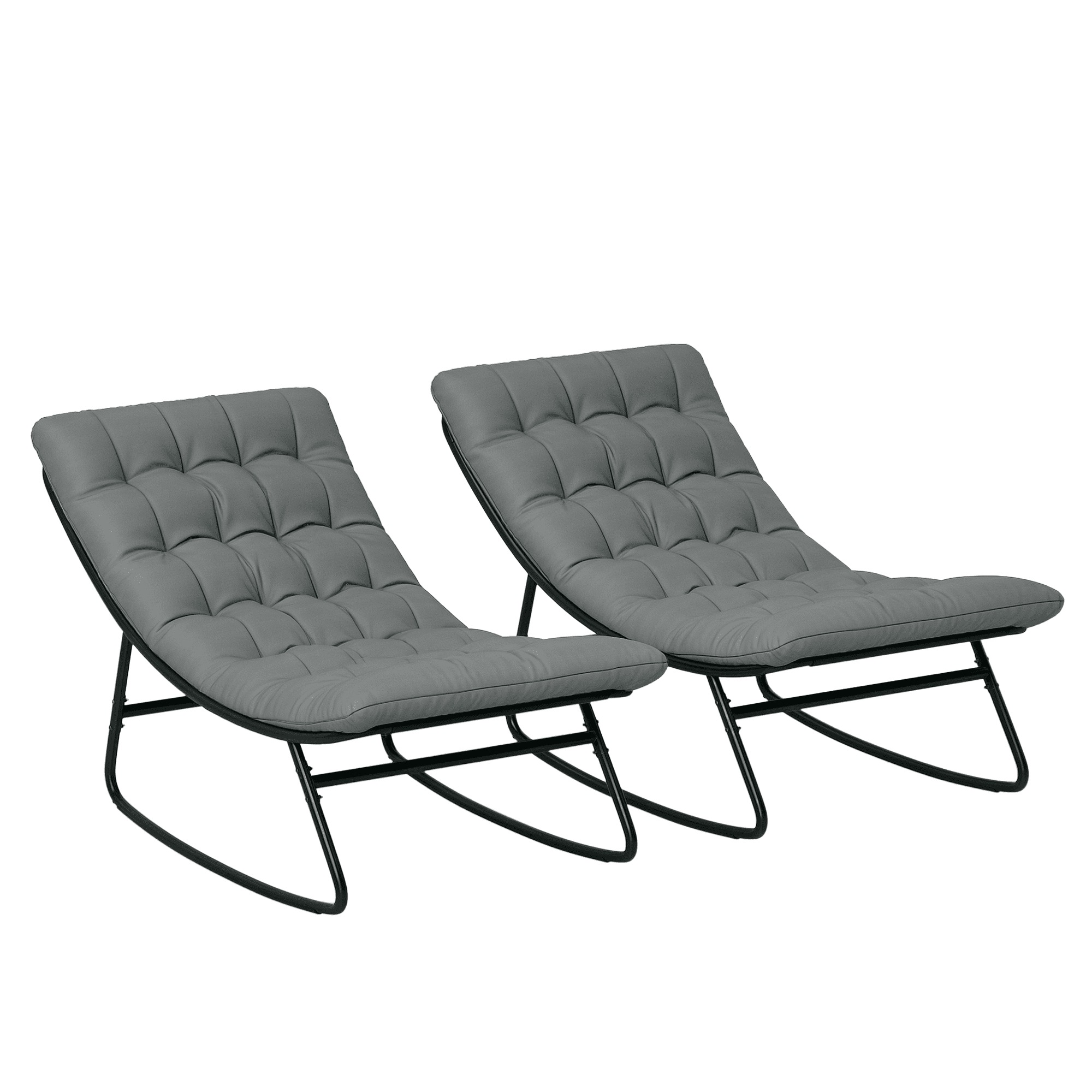 Click here for Outsunny Outdoor Rocking Chair Set W/ Cushion  Mes... prices