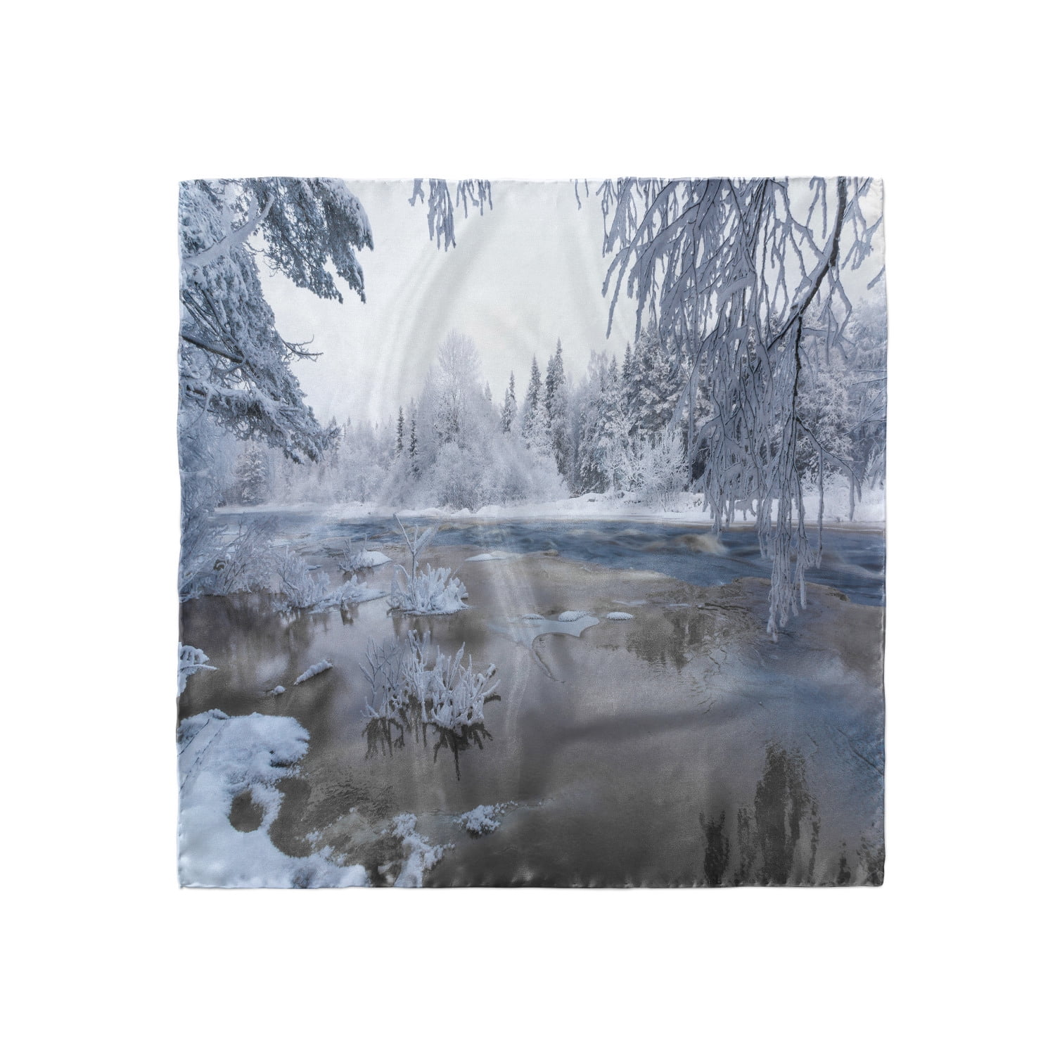 Winter Head Scarf, Nordic Snow Nature Icy, Head Wrap, 3 Sizes, by ...