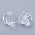 500 g Transparent Acrylic Beads Faceted Round Clear 20x20mm Hole: 2.9mm ...