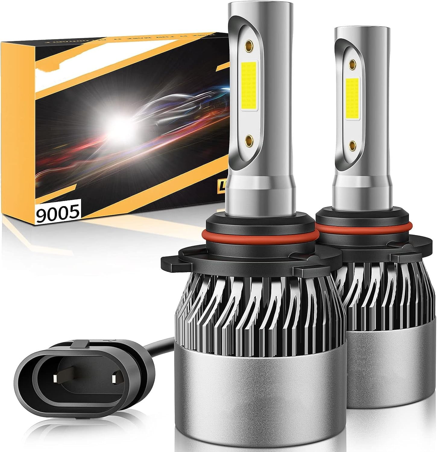 9005 LED Headlight Bulbs High Beam, 15000 Lumens 500% Brighter, LED ...