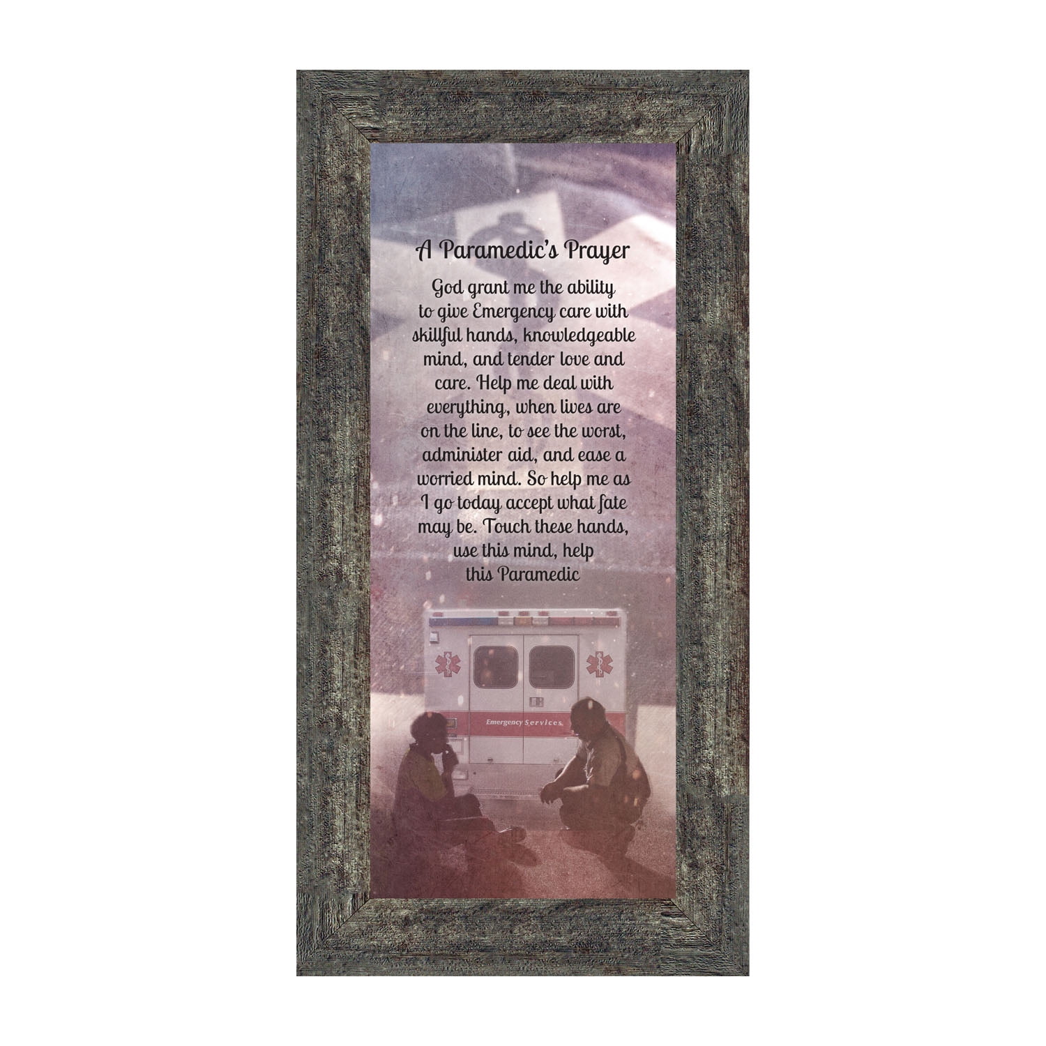 Prayer for the Paramedic Framed Poem, First Responders Gift, EMS, EMT ...