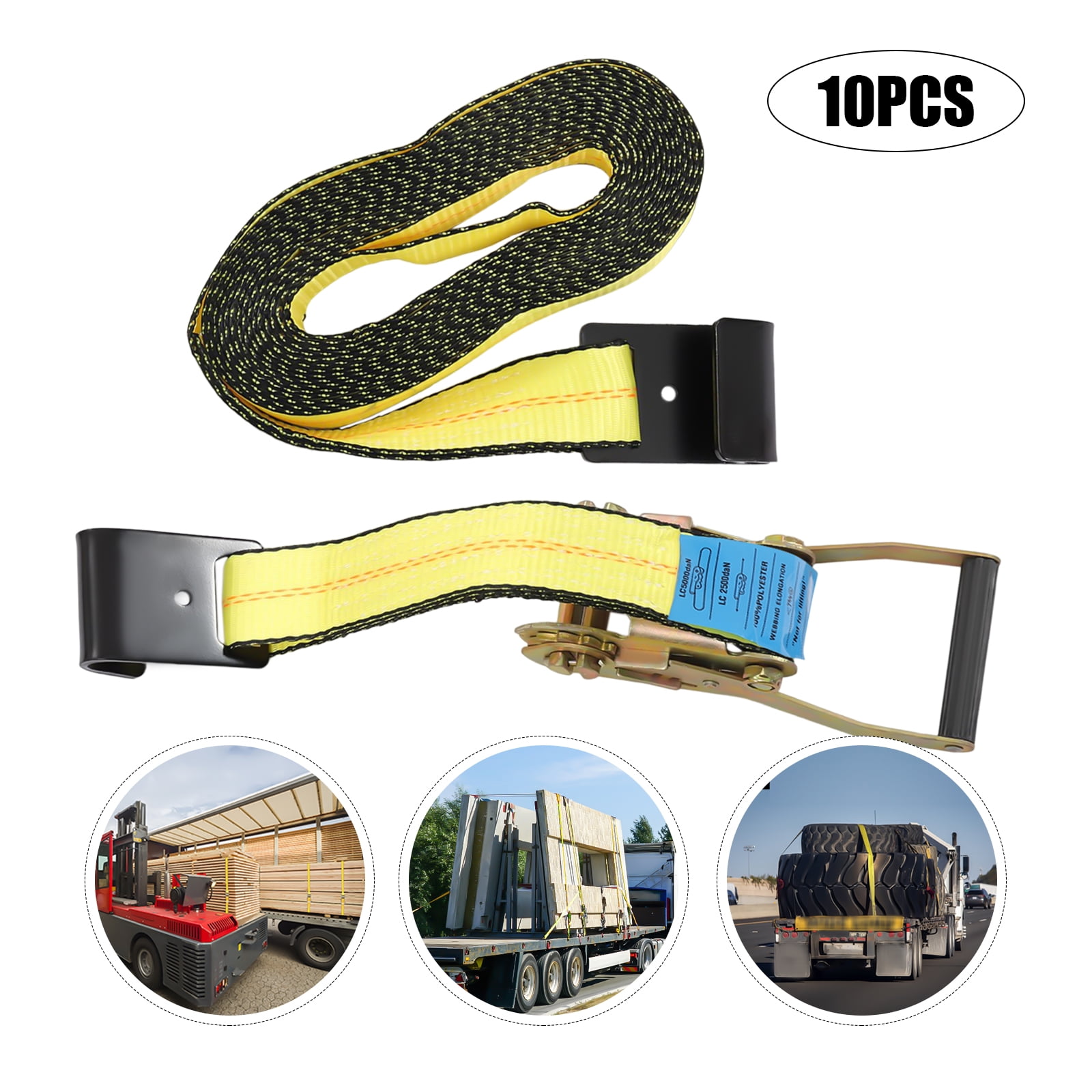 Miumaeov 10pcs Ratchet Lashing Straps 2" X 30' Ratchet Straps Heavy ...