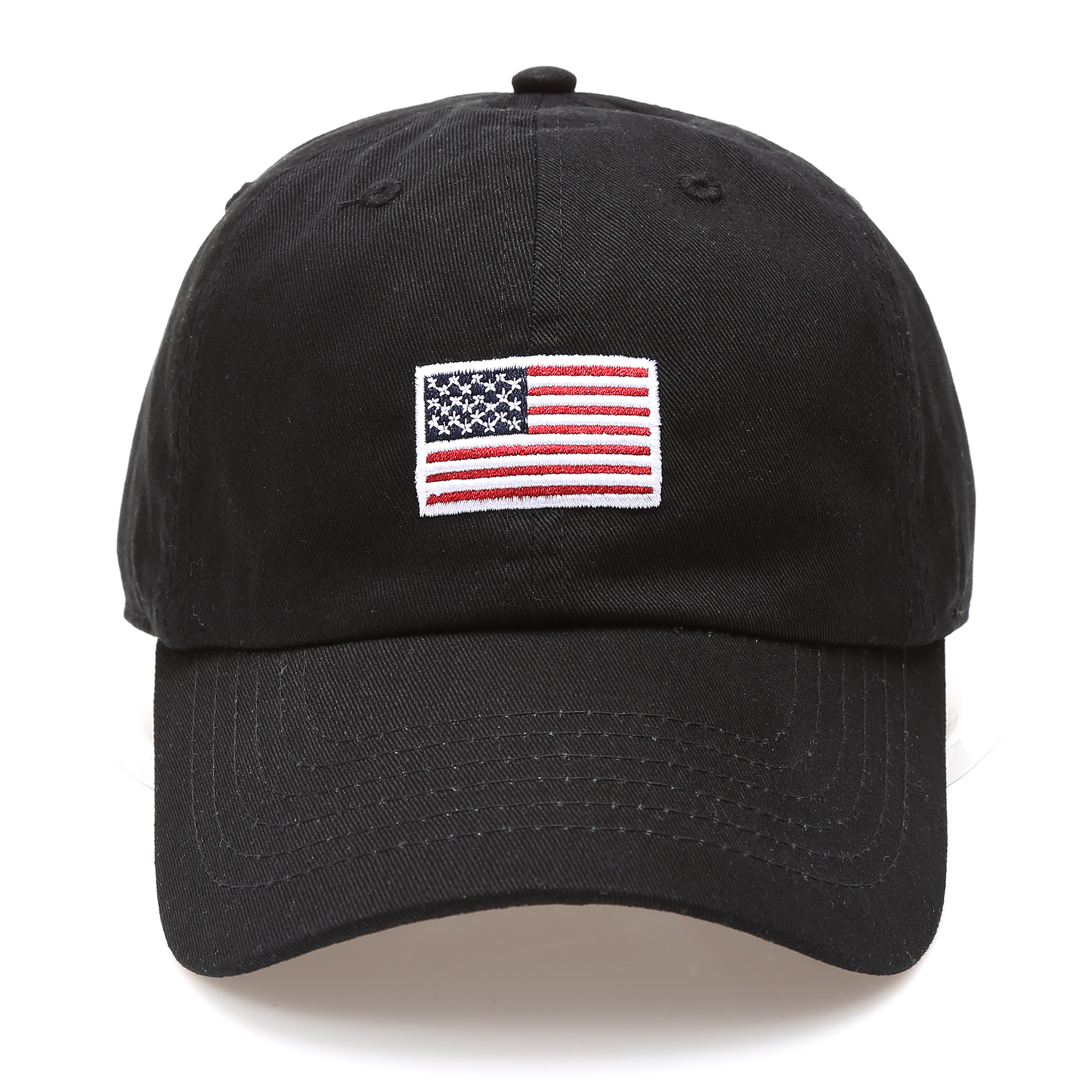 USA Patriotic Cotton American Flag Embroidered Patch Baseball Cap Hat ...