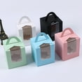 10Pcs Clear Window Single Cupcake Boxes - Muffin Pastries Containers ...