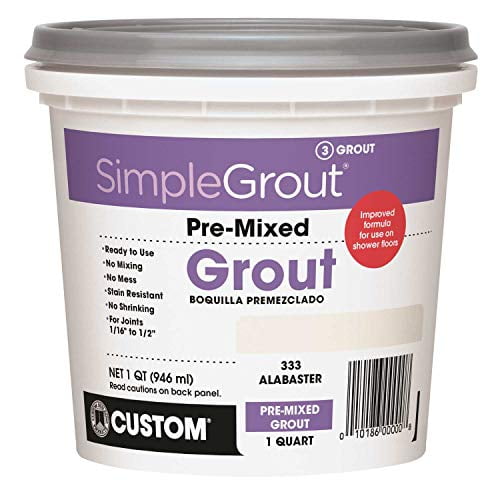 Custom, Alabaster PMG333QT 1-Quart Simple Premium Grout - Walmart.com